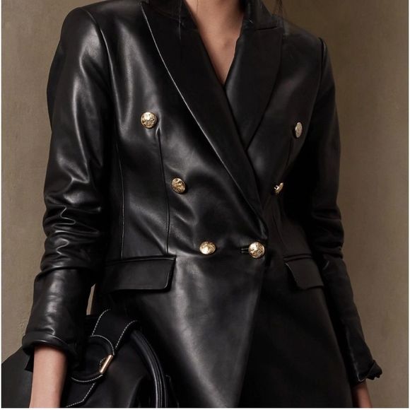 Rachel Zoe | Jackets & Coats | Nwt Rachel Zoe Black Faux Leather Blazer ...